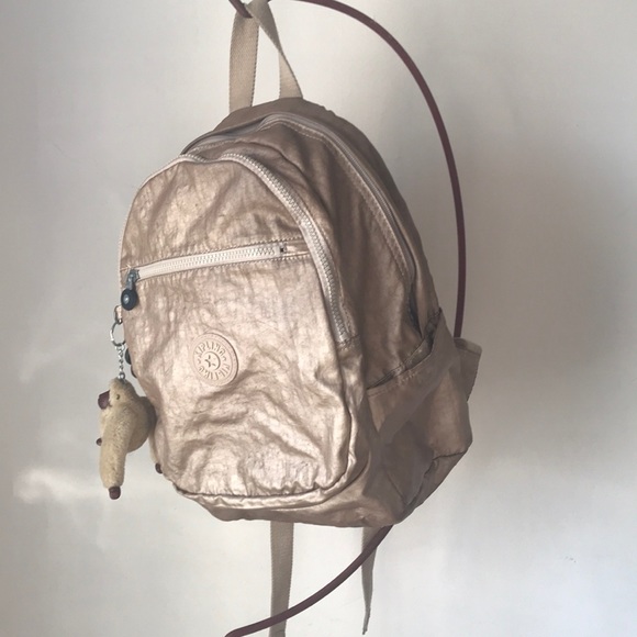 Kipling | Bags | Gold Kipling Backpack | Poshmark